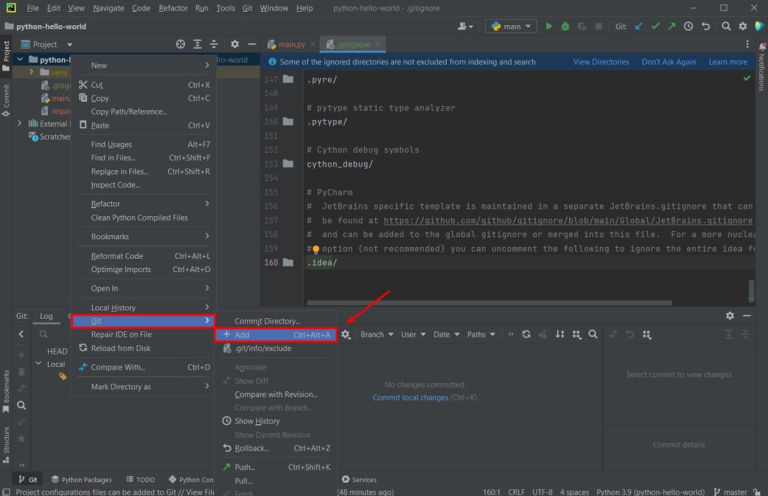 Hello World con Python y PyCharm