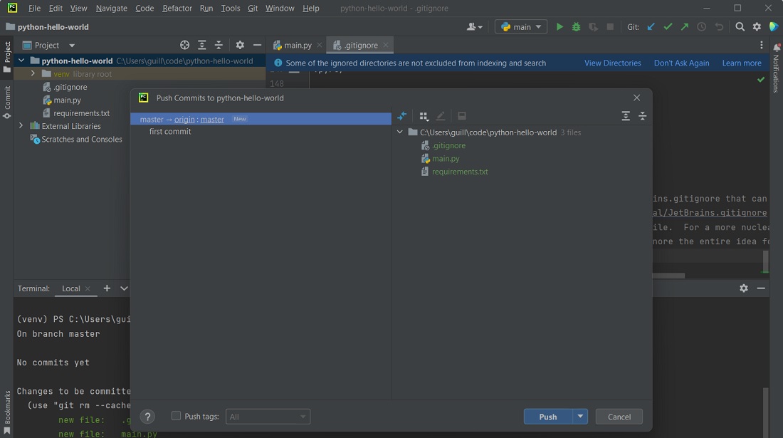 Hello World con Python y PyCharm - ElWillie