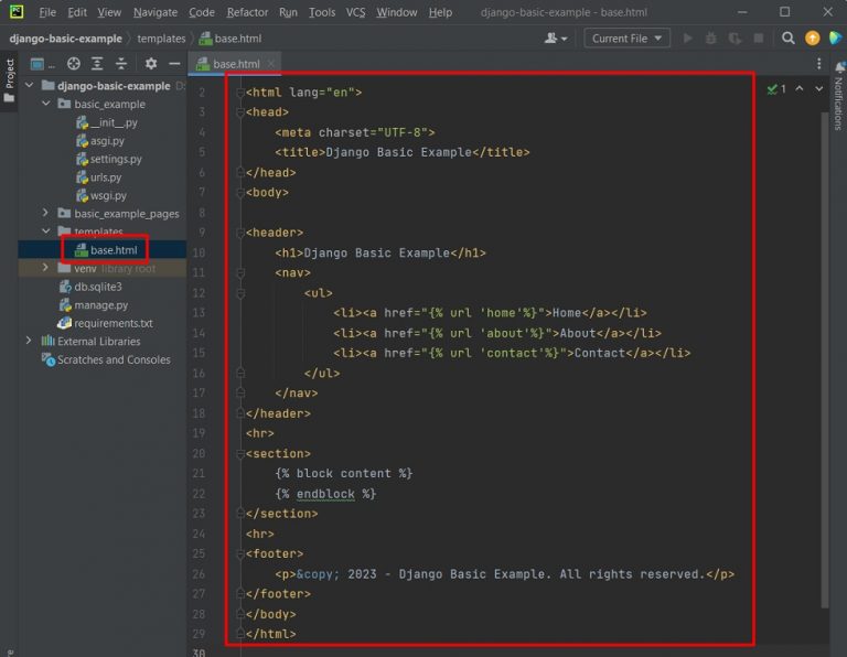 Ejemplo de un proyecto básico con Python, Django y PyCharm