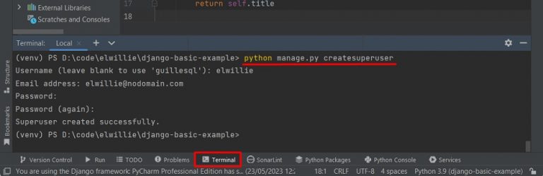 Ejemplo de un proyecto básico con Python, Django y PyCharm