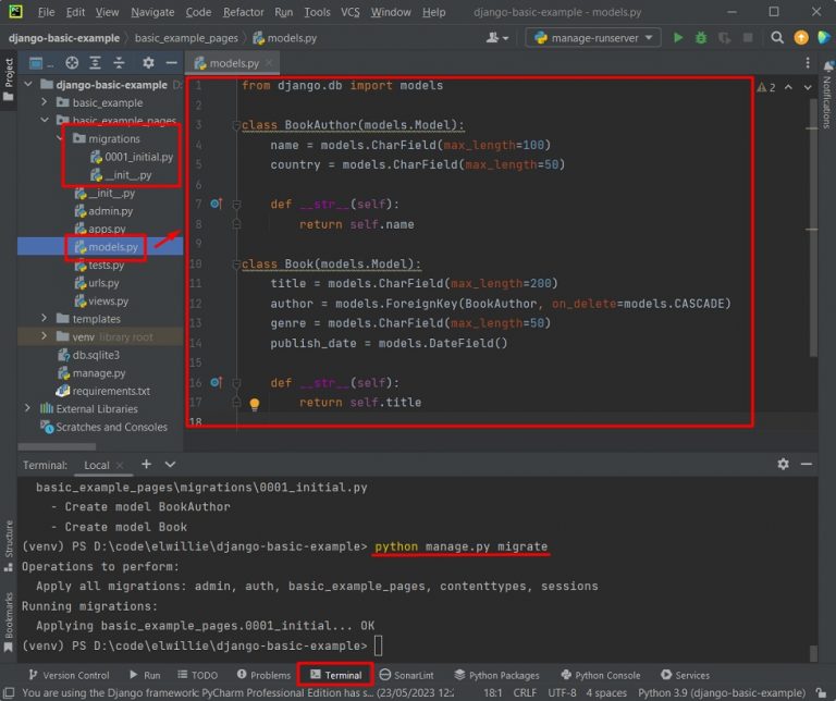 Ejemplo de un proyecto básico con Python, Django y PyCharm