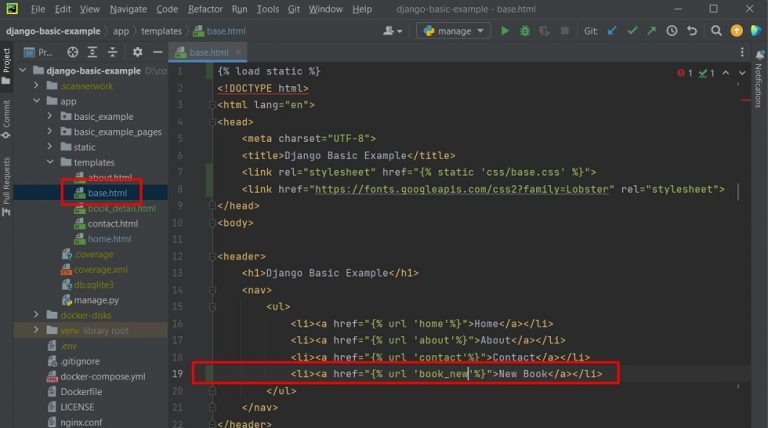 Ejemplo de un proyecto básico con Python, Django y PyCharm - II