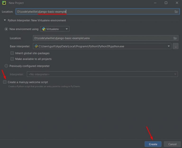 Ejemplo de un proyecto básico con Python, Django y PyCharm
