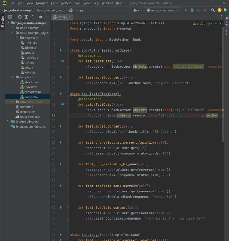 Ejemplo de un proyecto básico con Python, Django y PyCharm